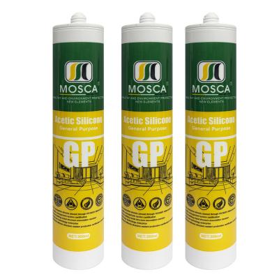 China Quick Drying Clear Acidic Silicone Sealant 300ml Waterproof Glass Door Adhesive for sale