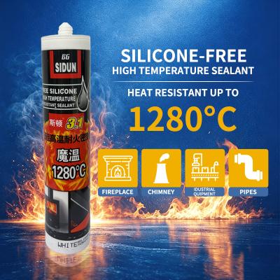 China HighTemperature Adhesive Range Hood Stainless Steel Duct Sealing 1280°C Flame Retardant Fireproof Glue for sale