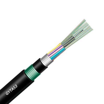 China GYTA53 Armored Outdoor Fiber Optic Cable 12 24 36 48 72 144 Core Single Mode G652D for sale