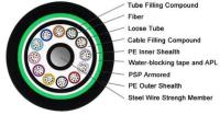 China GYTA53 Armored Outdoor Fiber Optic Cable 12 24 36 48 72 144 Core Single Mode G652D for sale