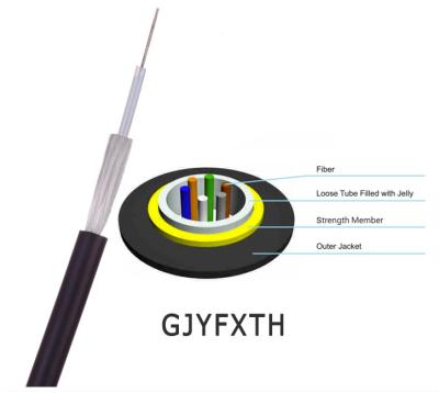 China Indoor Outdoor Waterproof Fiber Optic Cable 8 Core GJYFXTH LSZH Glass Yarn for sale