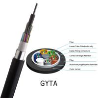 China Outdoor Duct Single Mode G652D Armored Fiber Optic Cable GYTA 12-72 Core for sale