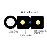 China GJYXCH 1 2 4 Core G657A1 Fiber Optic Drop Cable 5.2x2.0mm LSZH Self Supporting for sale