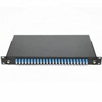 China 19 Inch Wall Mounted 24 Port LC Duplex Fiber Optic Terminal Box 1U for sale