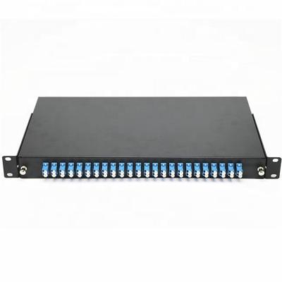 China 19 Inch Wall Mounted 24 Port LC Duplex Fiber Optic Terminal Box 1U for sale