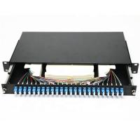 China 19 Inch Wall Mounted 24 Port LC Duplex Fiber Optic Terminal Box 1U for sale