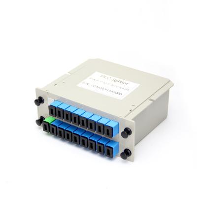 China Rack Mount PLC Splitter ABS Box SC UPC 1x16 Optical Fiber Splitter 1310nm for sale