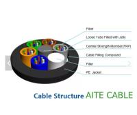China GYFTY Outdoor Aerial 24 48 Core Fiber Optic Cable FRP Strength Member Non Metallic for sale