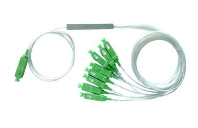 China FTTH 1x8 SC UPC APC Fiber Optic PLC Splitter Low Insertion Loss 1260-1650nm for sale