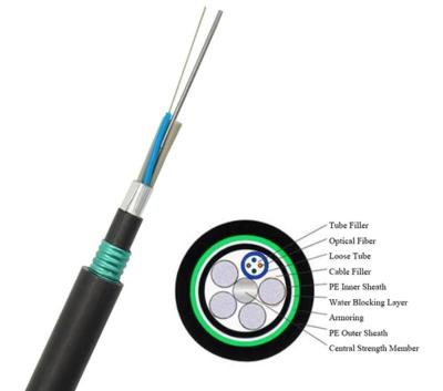 China Outdoor Underground Armored GYTA Fiber Optic Cable 6-288 Core G.652D for sale