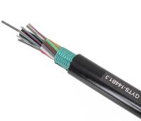 China GYTS Armored Fiber Optic Cable 2-144 Cores Single Mode G652D PE Jacket for sale