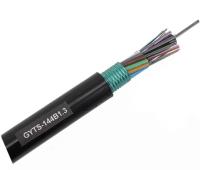 China GYTS Armored Fiber Optic Cable 2-144 Cores Single Mode G652D PE Jacket for sale