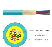 China Tight Buffer GJFJV 12 Core Optical Fiber Cable Indoor Outdoor LSZH for sale