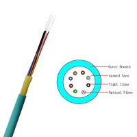 China Tight Buffer 8 Core Single Mode Fiber Optic Cable GJFJV 6.1mm 39kg/km for sale
