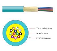 China FTTH Multimode OM5 24 Strand Indoor Fiber Optic Cable 900μm Tight Buffer for sale