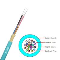 China GJFJV Indoor Fiber Optic Cable 8-48 Core SM MM PVC LSZH Tight Buffer Aramid Yarn for sale