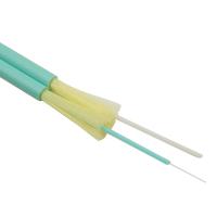 China Flat Duplex Fiber Optic Cable GJFJBV 2 Core OM3 Multimode Indoor LSZH 2.0x4.0mm for sale