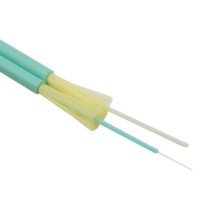 China Flat Duplex Fiber Optic Cable GJFJBV 2 Core OM3 Multimode Indoor LSZH 2.0x4.0mm for sale
