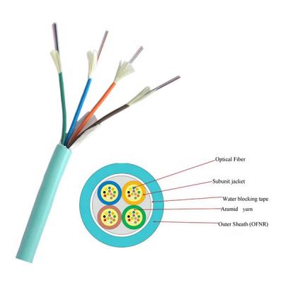 China 2KM Per Roll 6F 48F G652D PVC Indoor Fiber Optic Cable for sale