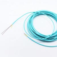 China Dual Fiber Steel Tube Indoor Duplex Armored OM3 Fiber Optic Cable 2.0mm Aqua for sale