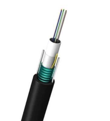 China GYXTW 4 Core Single Mode 9/125 Armored Outdoor Fiber Optic Cable 250µm for sale