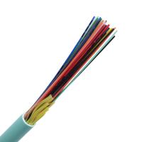 China GJFJV-X MM OM3 Distribution Tight Buffer Aqua Fiber Optic Cable for sale