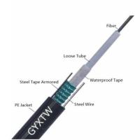 China 12 Core GYXTW Waterproof Direct Burial Multimode Fiber Optic Cable for sale