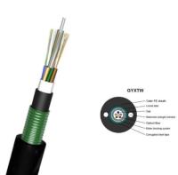 China 12 Core GYXTW Waterproof Direct Burial Multimode Fiber Optic Cable for sale