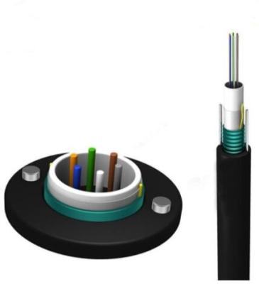 China GYXTW Fiber Optic Cable Single Mode 2-12cores Unitube Light-Armored Cable for sale