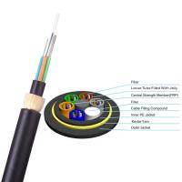 China ADSS G652D Single Mode Fiber Optic Cable 4-288 Cores Aramid Yarn 100m Span for sale