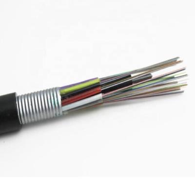 China Outdoor Duct Single Mode G652D Armored Fiber Optic Cable GYTA 12-72 Core for sale