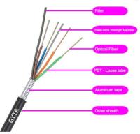 China GYTA Outdoor Fiber Optic Cable 2-288 Cores Aerial Duct Armored Single Mode for sale