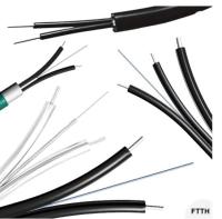 China FTTH Singlemode FRPKFRP Steel Strength Member Fiber Optic Cable for sale