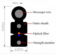 China Outdoor Steel Wire 1 2 4 6 Core G657a1 FTTH Drop Cable for sale
