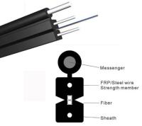 China GJYXCH-1B6 G657A2 1 Core FTTH Optical Fiber Drop Cable With Messenger for sale
