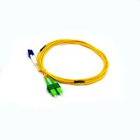 China Simplex G652D 2.0mm 1m SC APC To SC UPC Fiber Optic Patch Cord for sale