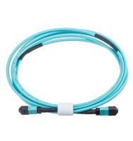 China Armored Duplex 8 Core MPO to LC Fiber Optic Patch Cord OM4 0.35dB Low Insertion Loss for sale