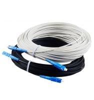 China Indoor Outdoor FTTH SC UPC Fiber Optic Patch Cord 3m Single Mode Drop Cable for sale