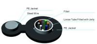 China G652D Figure 8 Fiber Optic Cable 2-48 Cores Outdoor Steel Stranded Aerial for sale