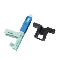 China FTTH SC APC SM Fiber Optic Fast Connector 0.3dB Insertion Loss 125μm for sale