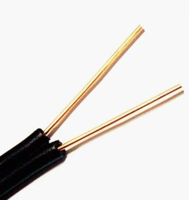 China 2 Core Drop Wire Outdoor Overhead Telephone Copper Cable 0.5mm 220V for sale