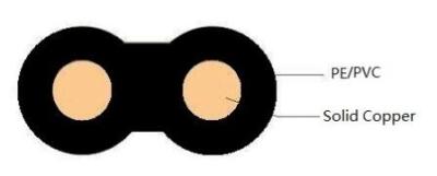 China CCS 2 Core Copper Drop Wire Overhead Telephone Outdoor Cable 1.02mm 500m for sale