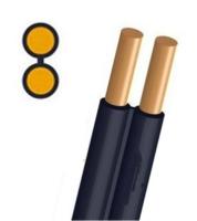 China 2 Core Outdoor Drop Wire Telephone Cable Copper Conductor 0.8mm PE Insulated for sale