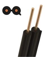 China 2 Core Outdoor Drop Wire Telephone Cable Copper Conductor 0.8mm PE Insulated for sale