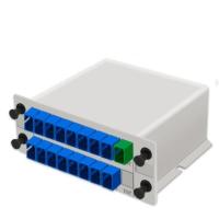 China FTTH 1x8 SC APC PLC Splitter Box 1260-1650nm Low Loss Fiber Optic Splitter for sale