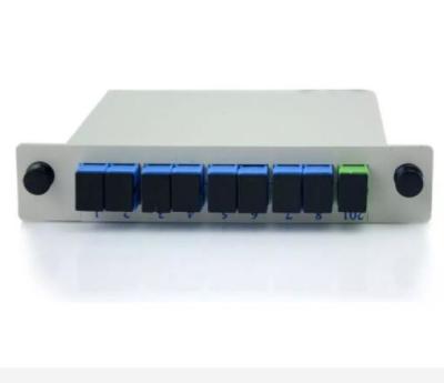 China 1x8 SC APC Fiber Optic PLC Splitter Insert Type 1260-1650nm Low Loss for sale