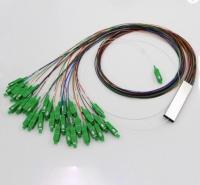 China SC APC 1x8 Steel Tube Fiber Optic PLC Splitter 1260-1650nm Low Insertion Loss for sale
