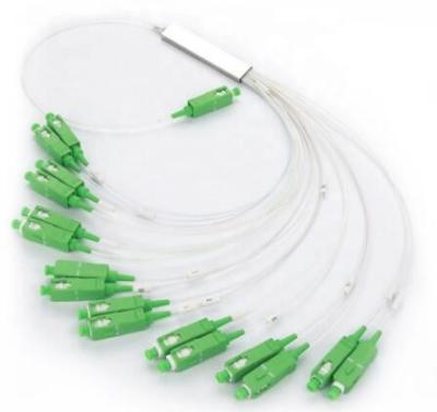 China SC APC 1x8 Steel Tube Fiber Optic PLC Splitter 1260-1650nm Low Insertion Loss for sale
