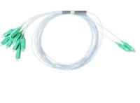 China Fiber Optic PLC Splitter 1x8 SC APC Connector 0.9mm SM 1260-1650nm Low Insertion Loss for sale