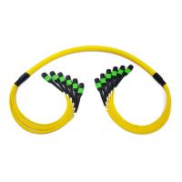 China Singlemode 12 Fiber 9/125 OS2 MTP MPO Fiber Patch Cable for sale